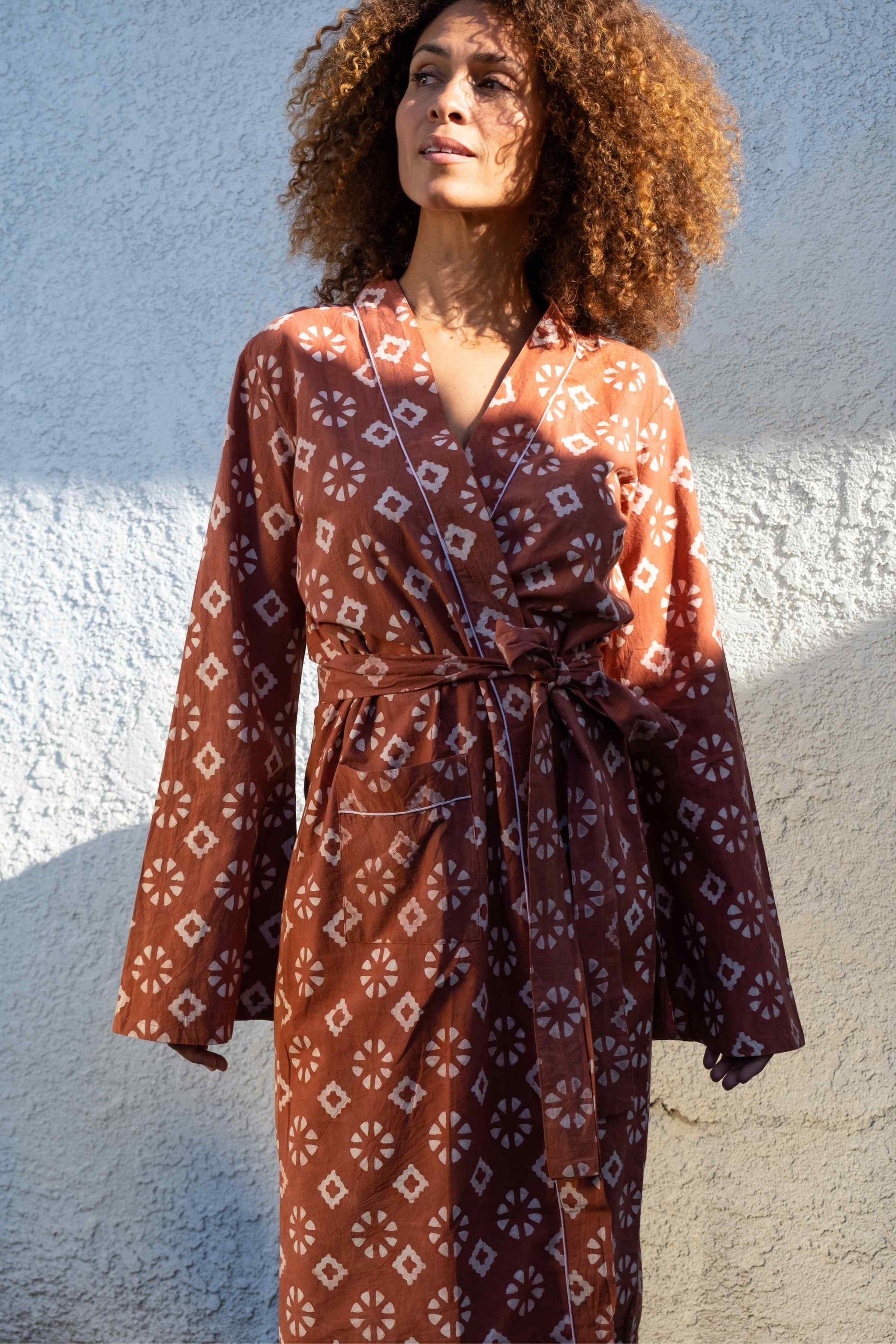 Organic Cotton Robe | Eco Conscious Natural Fiber High Fashion